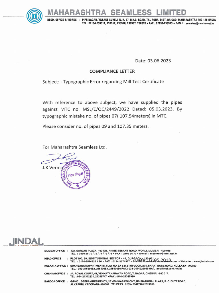 Compliance Letter | PDF