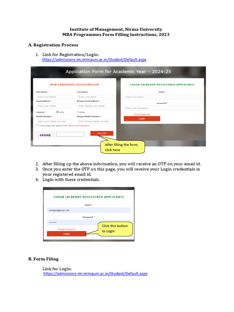 Form-Filling-Instructions-MBA-2023 | PDF | Cyberwarfare | Security