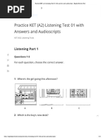 KET A2 Listening Test 01 with Answers | PDF