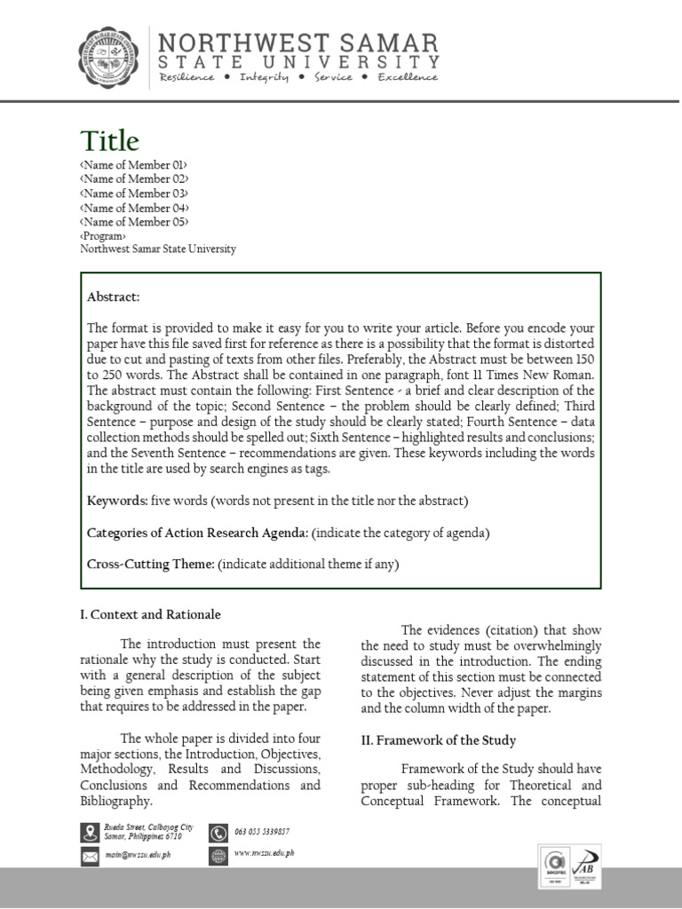 BEED-Full-Journal-Template-AY-24-25 | PDF | Methodology | Abstract ...