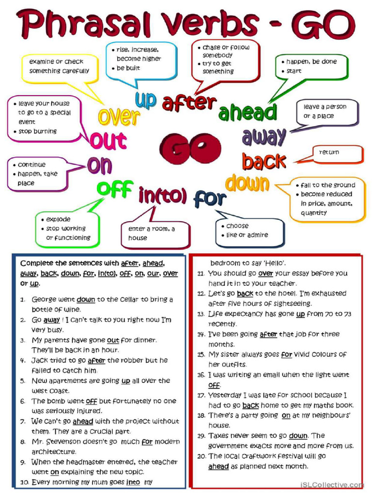 Phrasal Verbs - Go Answer | PDF
