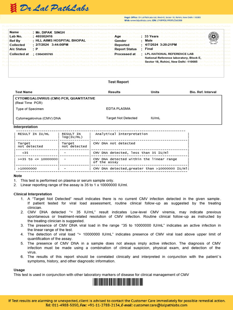 C004305765 Lpl-National Reference Lab National Reference Laboratory ...