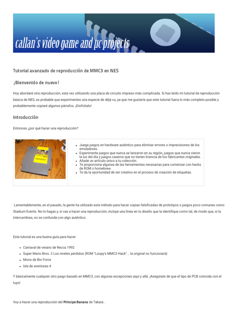 Reproducción Avanzada de MMC3 para NES | PDF | Memoria de sólo lectura ...