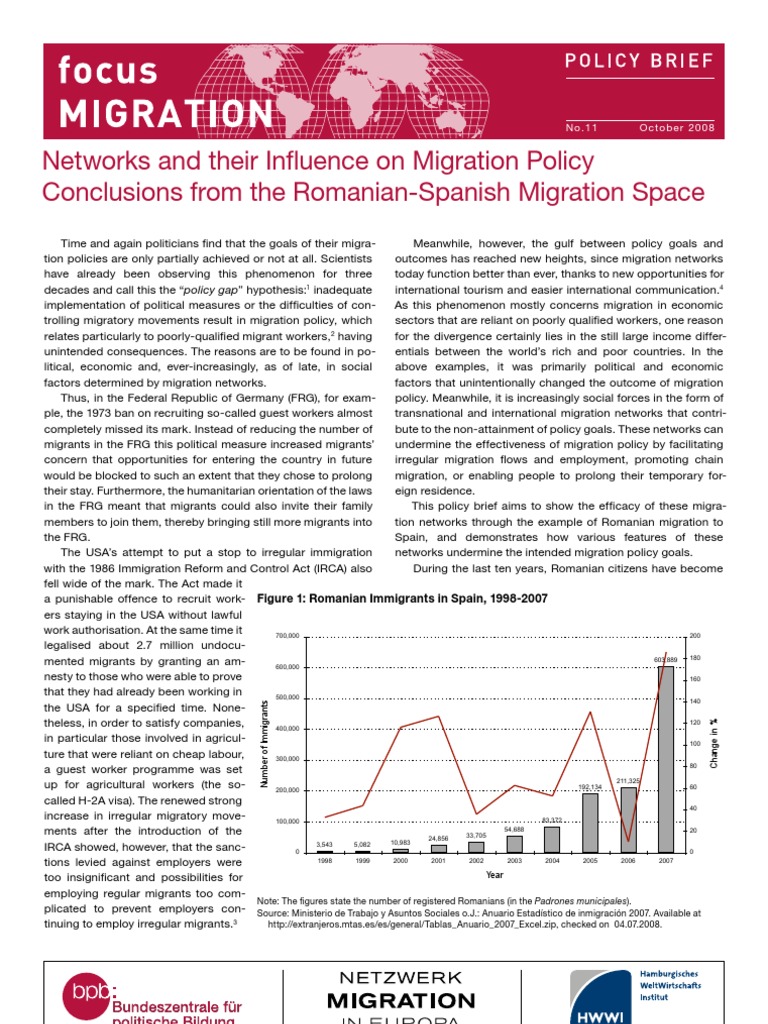 PB11 Migration Networks | PDF | Immigration | Migrant Worker