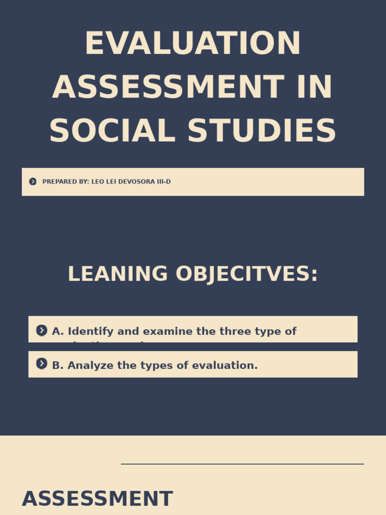 Types of Evaluation in Social Studies | PDF | Educational Assessment ...