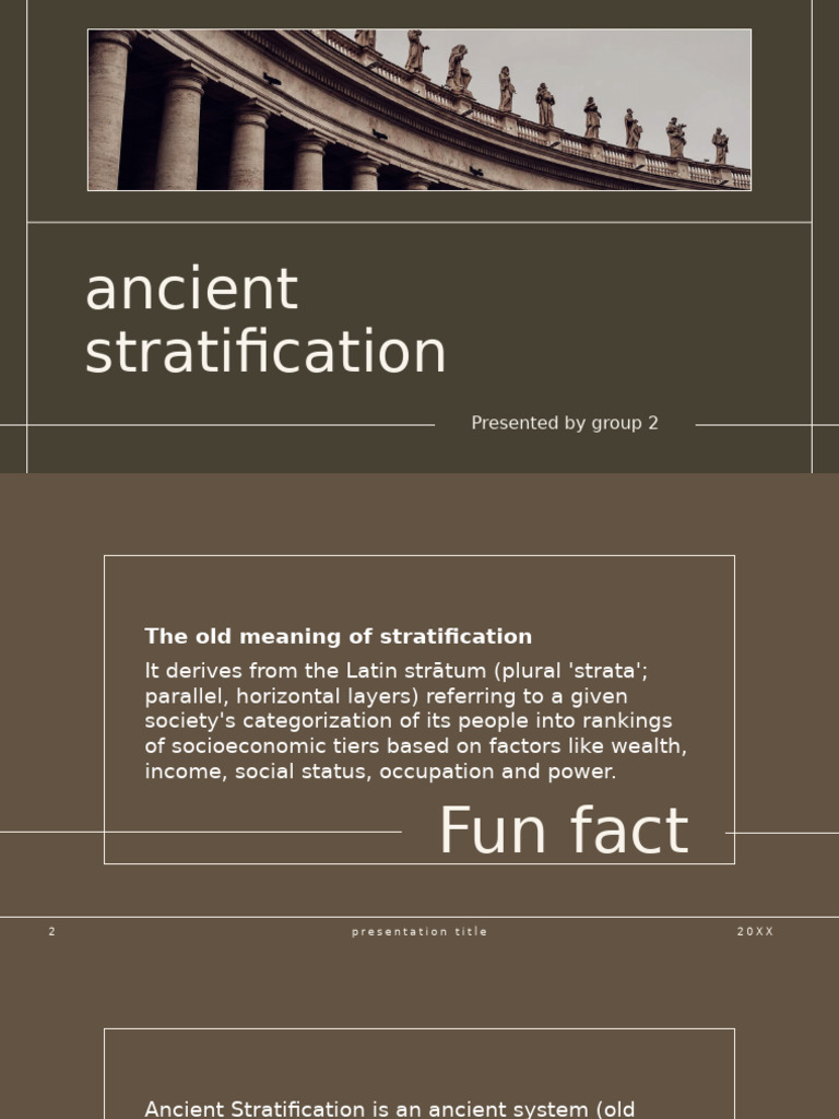 Ancient Stratification. | PDF