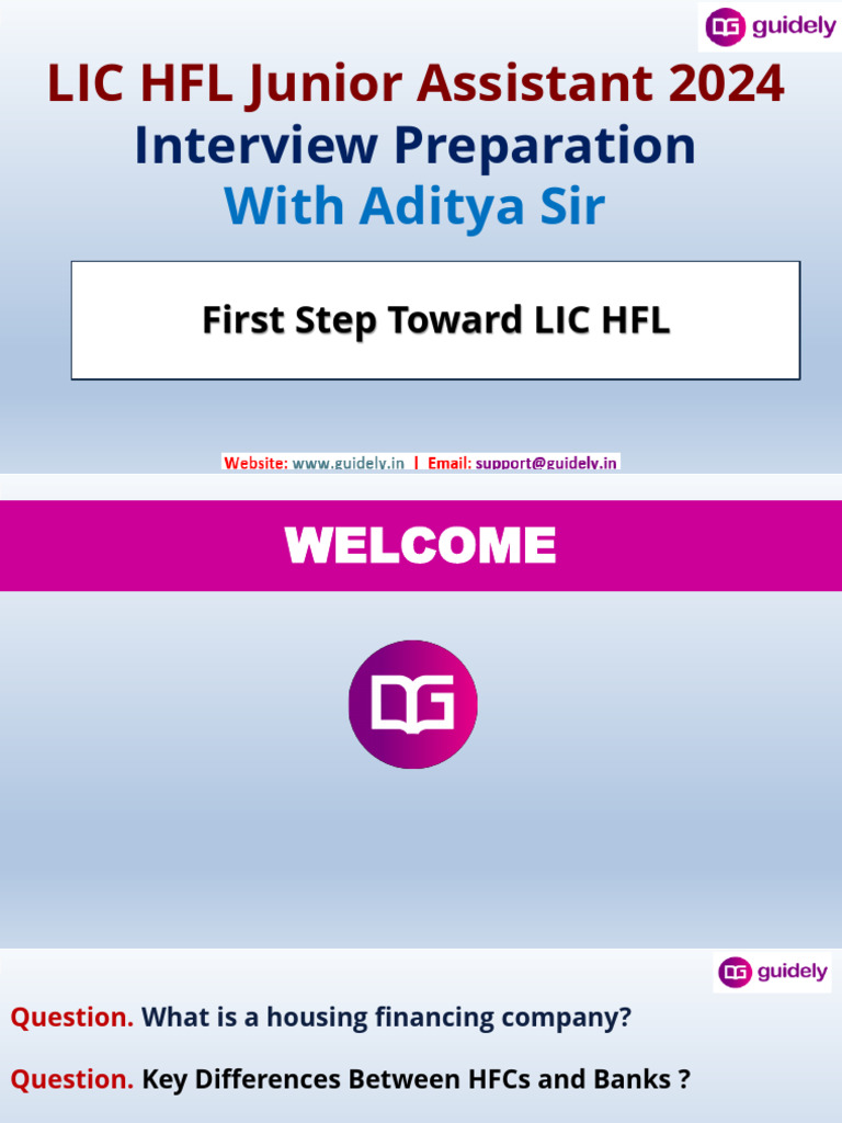 First Step Toward LIC HFL Interview With Aditya Sir-1729057640183 | PDF | Reserve Bank Of India ...