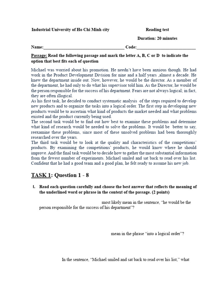 Reading Test | PDF | Cognition | Cognitive Science