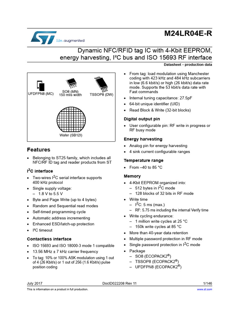 M24LR04E | PDF | Computer Engineering | Electrical Engineering