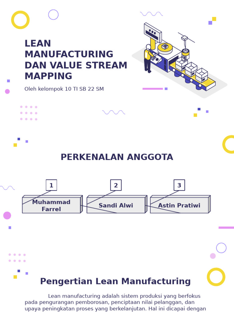 Tugas PPT Lean Manufacturing Dan VSM Kelompok 10 | PDF | Bisnis | Komputer