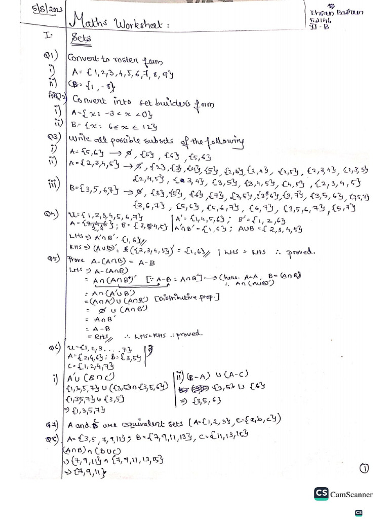 Maths Worksheet | PDF