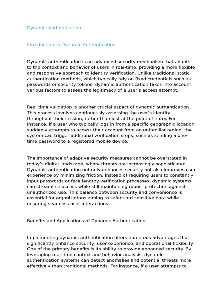 Dynamic Authentication Word1 | PDF | Computer Security | Security