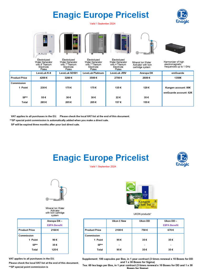 Price List en 202407 | PDF