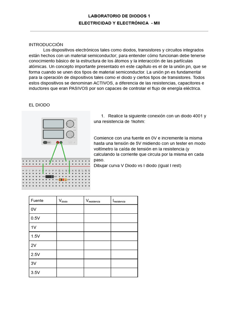 1 - LAB 1 - DIODOS | PDF | Diodo | Electrónica