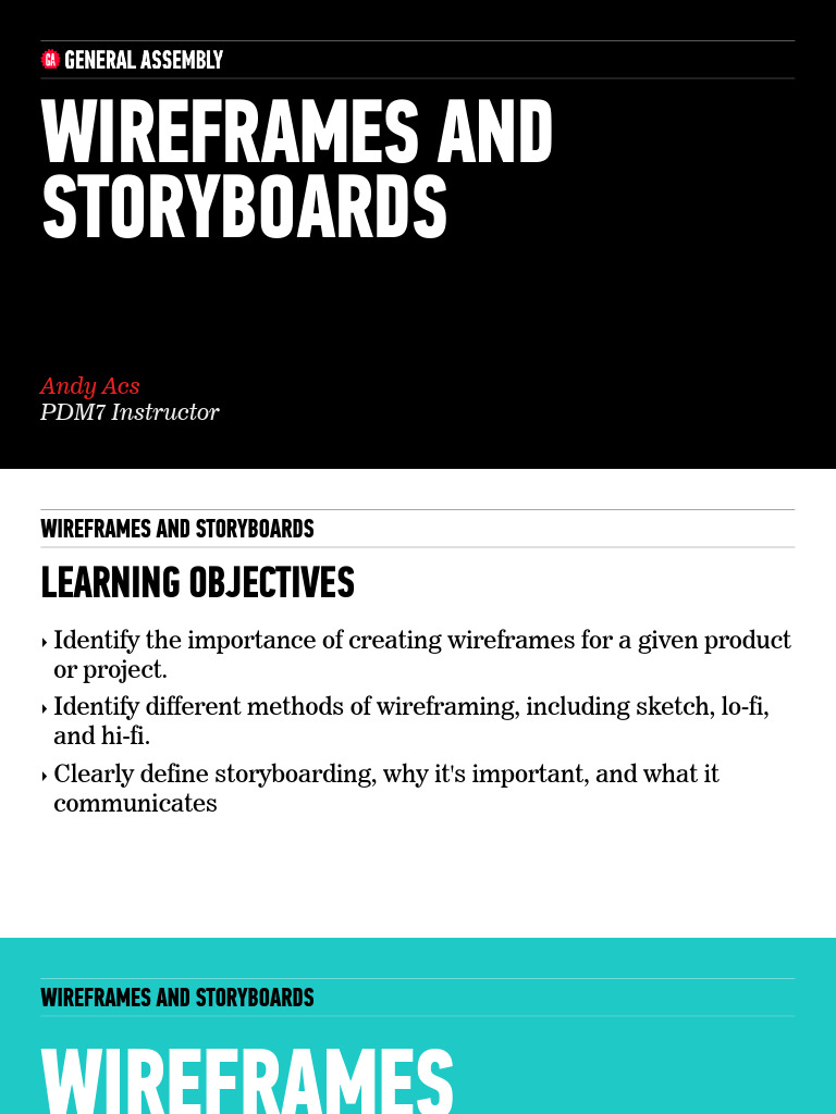 Class 9 - Wireframes and Storyboards | PDF | Computing | Human ...