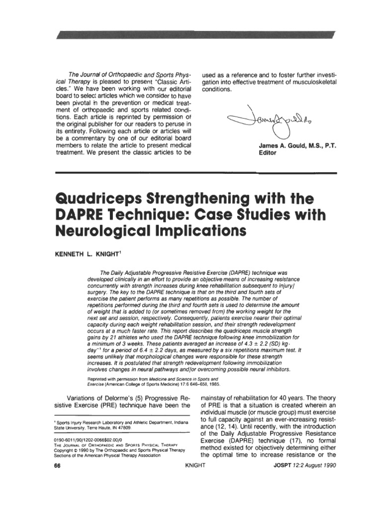 Jospt 1990 12 2 66 | PDF | Physical Therapy | Musculoskeletal System