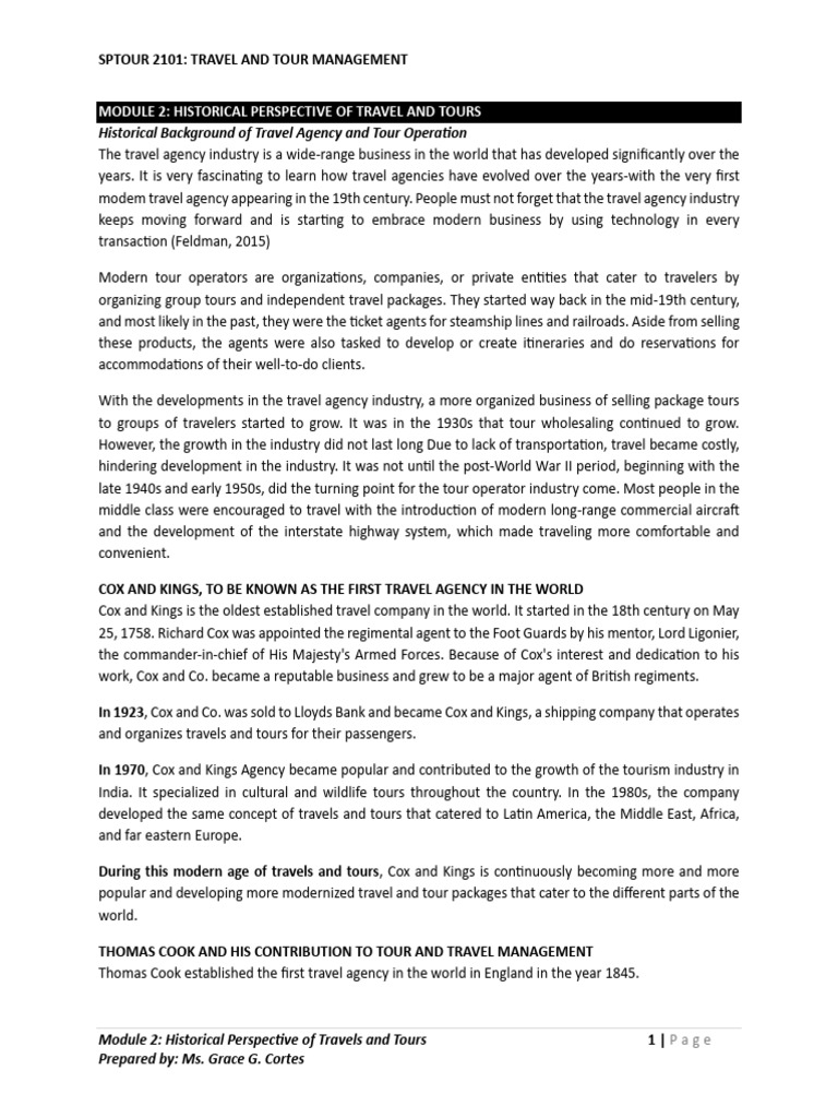 Module 2_Topic 1_Midterm Period | PDF | Tourism