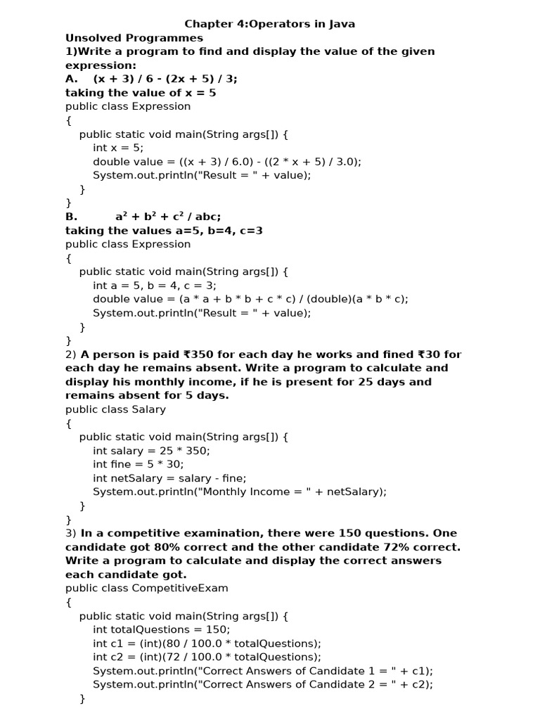 Grade 9 Unsolved Pgms 4 5 6 1728570562 | PDF