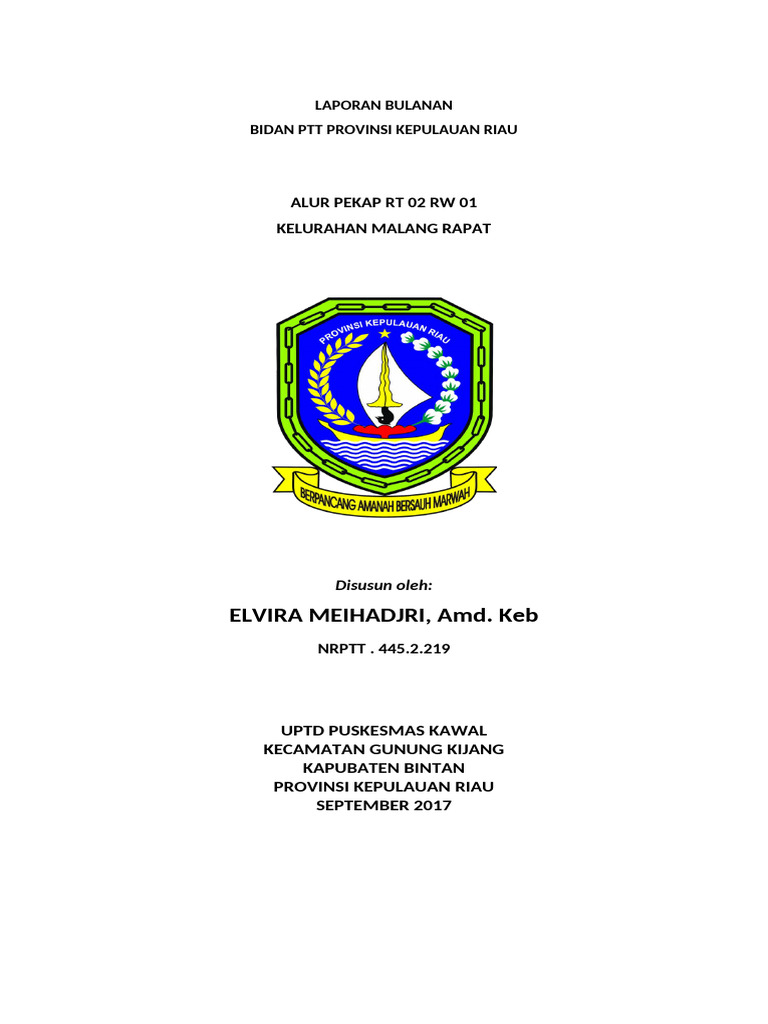 Laporan Bulanan PTT (September) Alur Pekap | PDF | Kesehatan Holistik