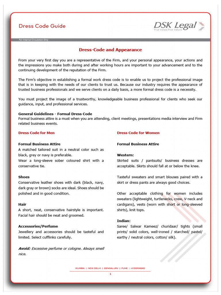 Dress-Code and Appearance: The Firm's Objective in Establishing A ...