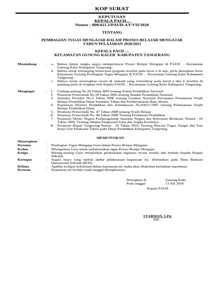 Contoh SKBM 2020-2021 | PDF