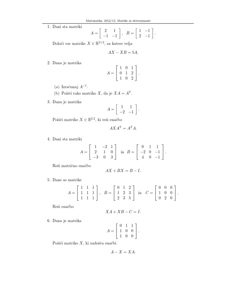 Matrix Equations and Inverses Solutions | PDF | Teaching Methods & Materials