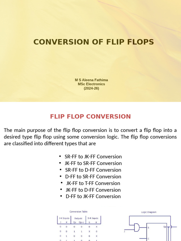 Flip Flop Conversion Techniques | PDF | Home & Garden | Technology ...
