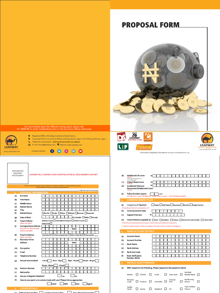 All Savings Plan - Form | PDF