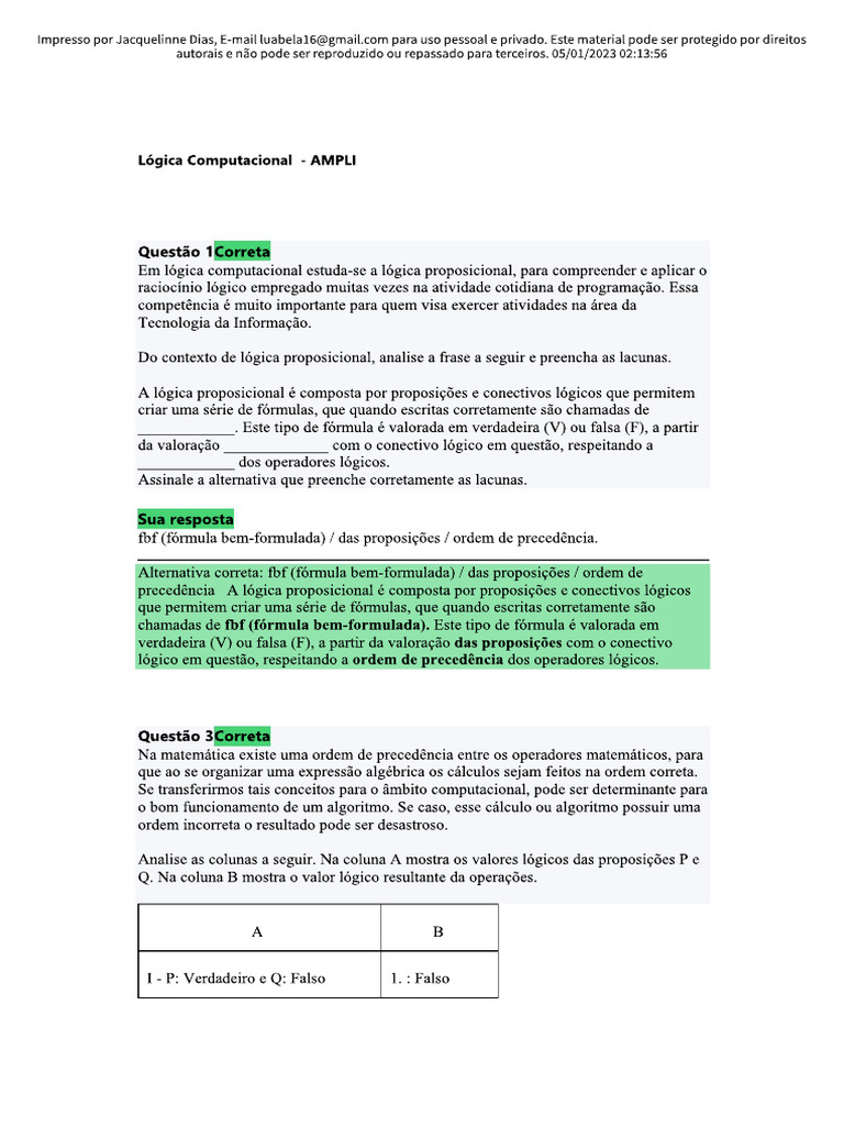 Logica Computacional Ampli | PDF