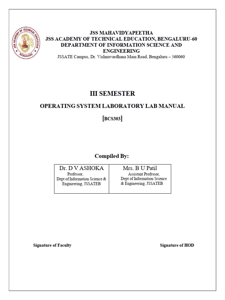 OS Lab Manual - 240902 - 150708 | PDF | Engineering | Science
