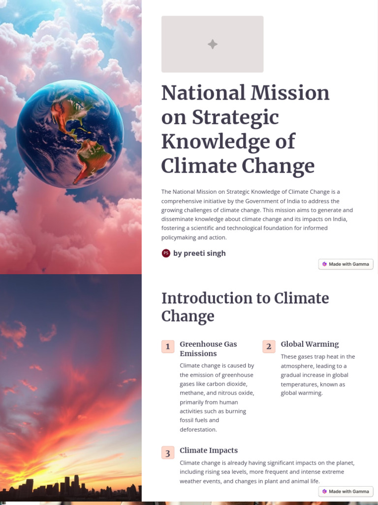 National Mission on Climate Knowledge | PDF | Climate Change | Climate ...