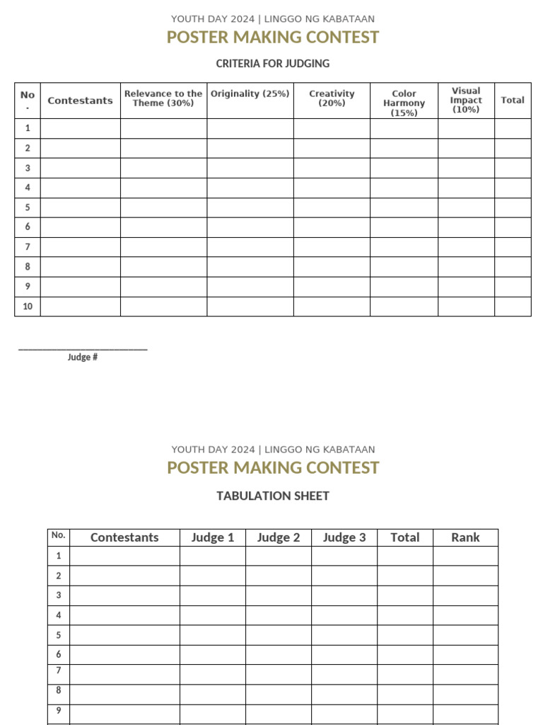SK Poster Making Contest Criteria | PDF