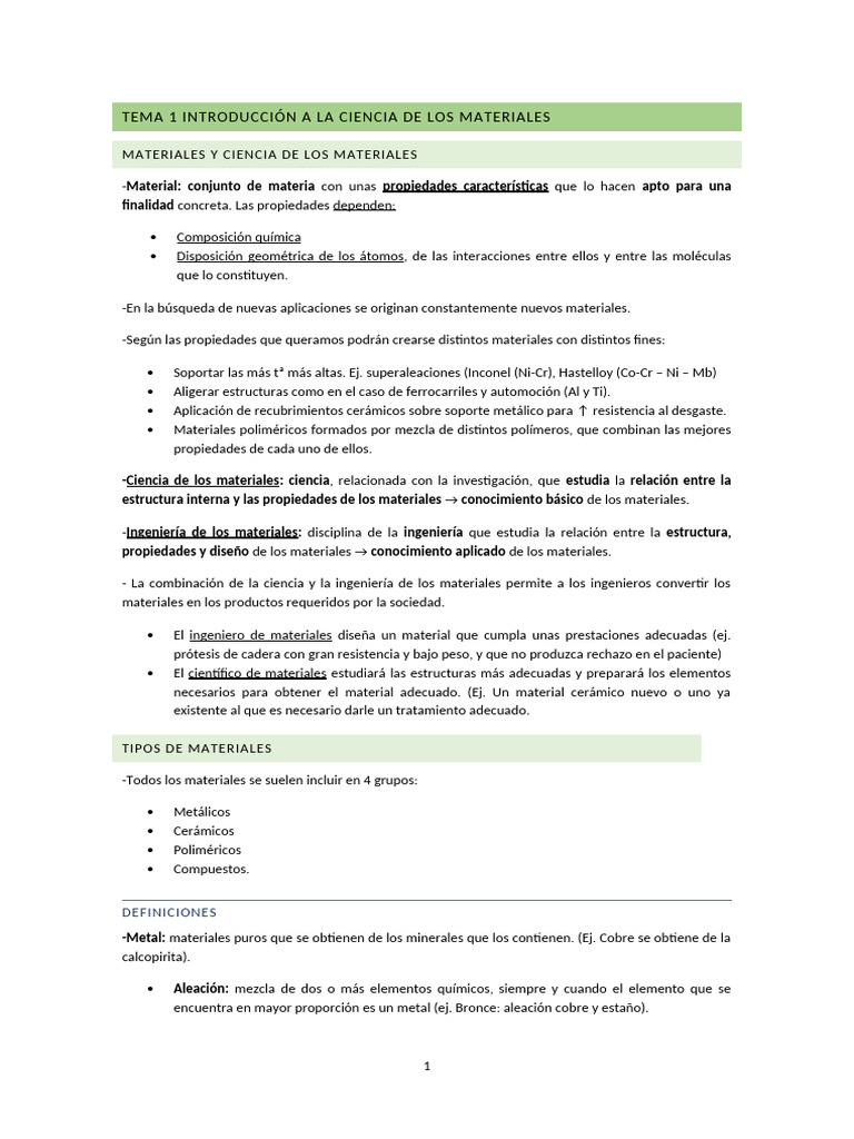 INTRODUCCIÓN A LA CIENCIA DE LOS MATERIALES Resumen | PDF | Enlace químico | Estructura cristalina