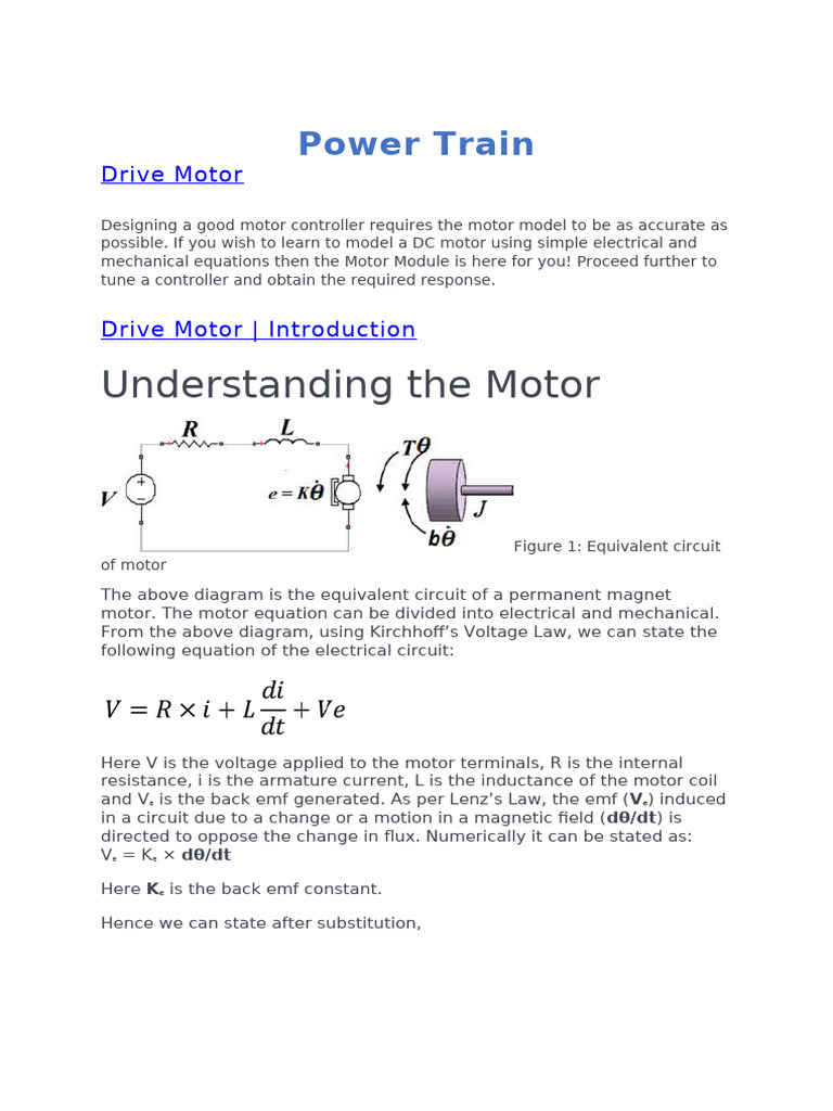 Power Train | PDF | Automatic Transmission | Electric Motor
