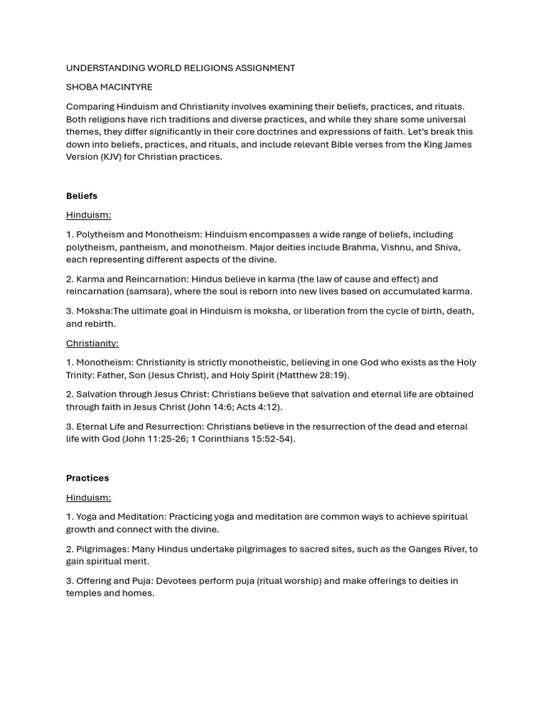 shoba UNDERSTANDING WORLD RELIGIONS ASSIGNMENT | PDF | Eucharist ...