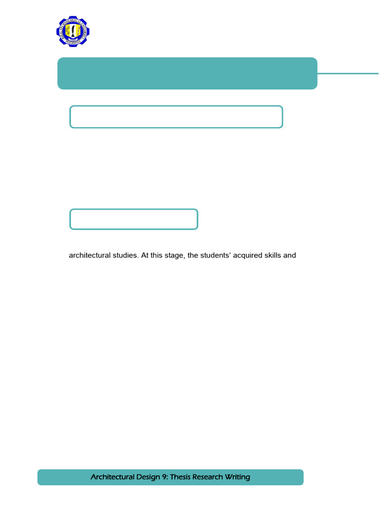 Archl Design 9 Module 11 15 | PDF | Design | Thesis