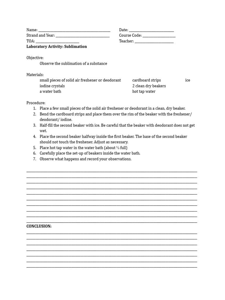 LA_ Sublimation | PDF | Phases Of Matter | Materials