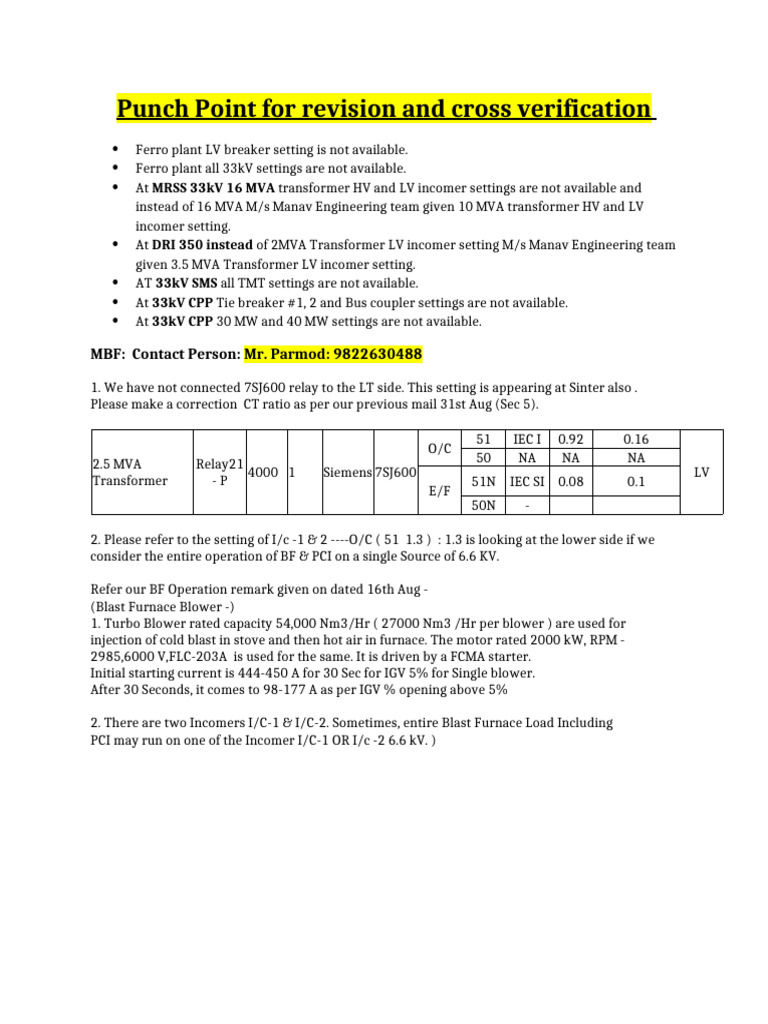 Punch Point For Revision | PDF