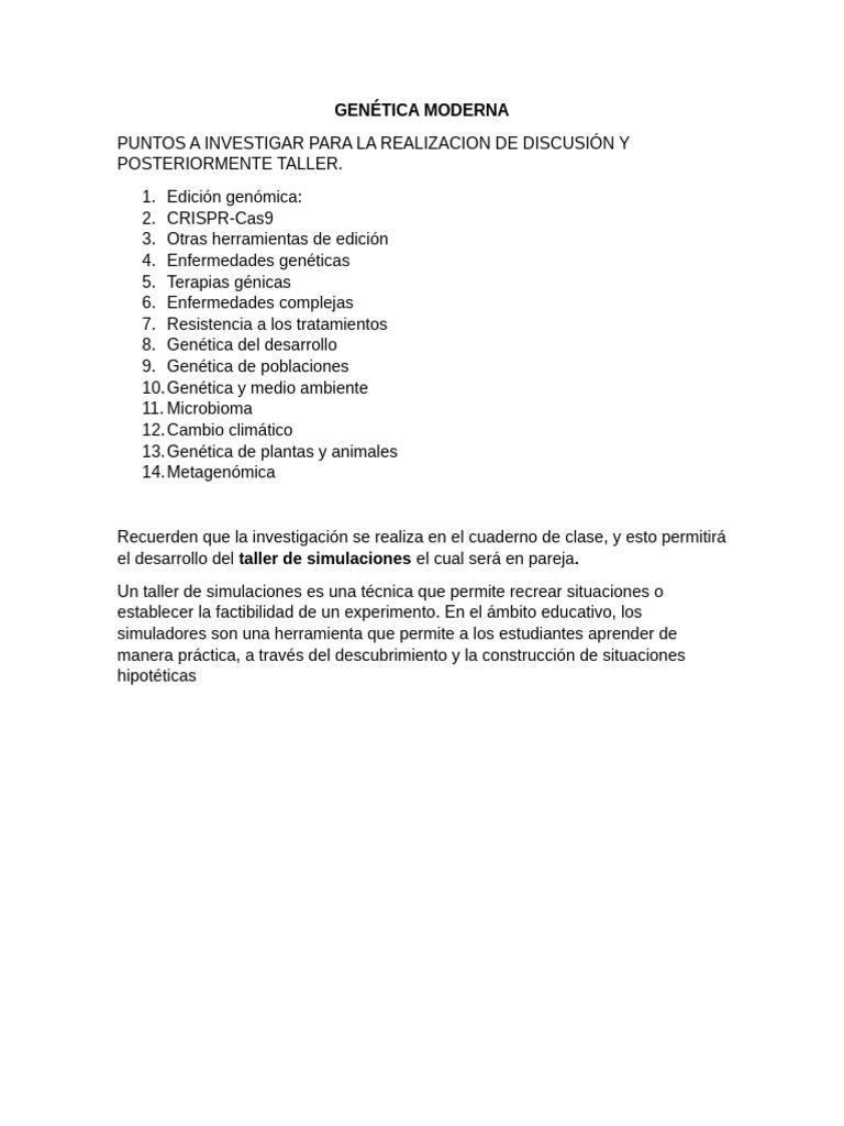 Genética Moderna | PDF
