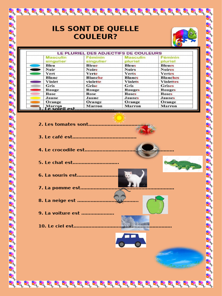 Couleur Et Animaux | PDF | Jeux et activités | Ordinateurs