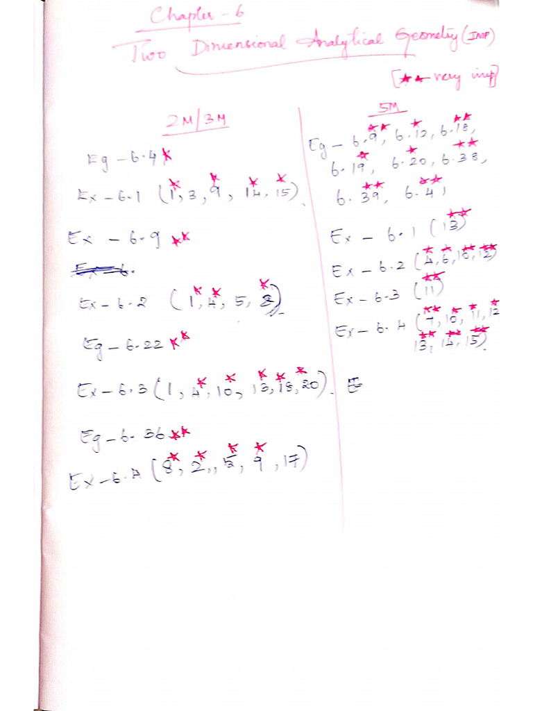 11 MAT - Unit 6 - Imp 2m, 3m & 5m | PDF