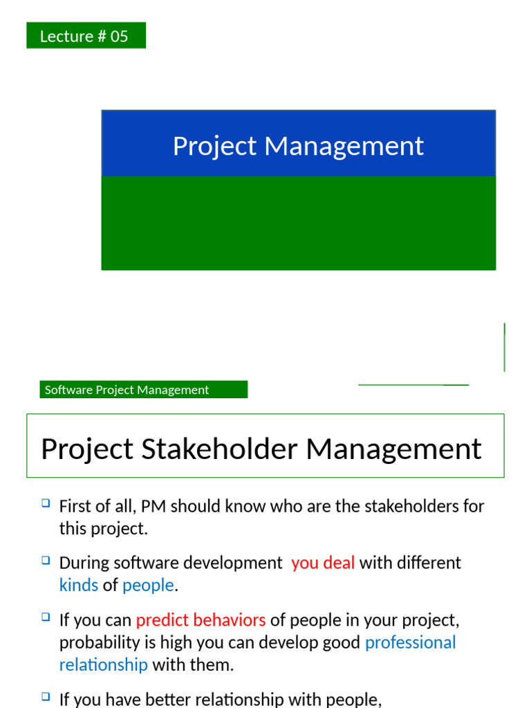 5 - Stakeholder MGMT v1 | PDF | Project Management | Stakeholder (Corporate)