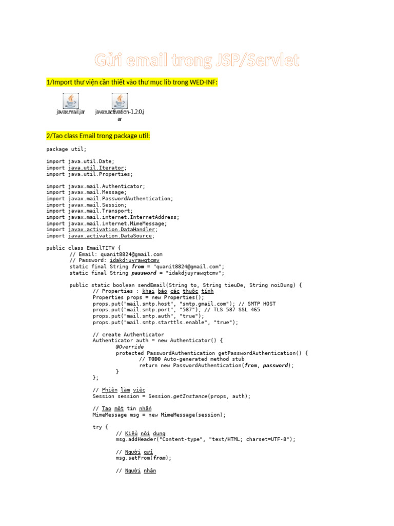 G I Email Trong JSP | PDF
