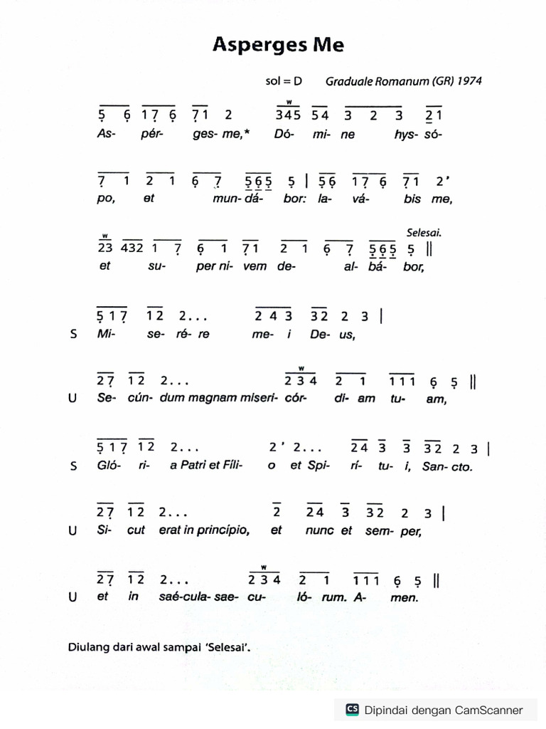 Asperges Me | PDF