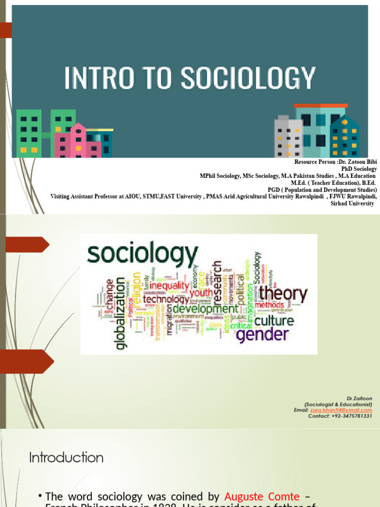 Slides Sociology | PDF | Sociology | Social Sciences