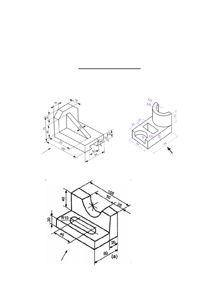Engineering Drawing Assignment On Multveiw-New | PDF