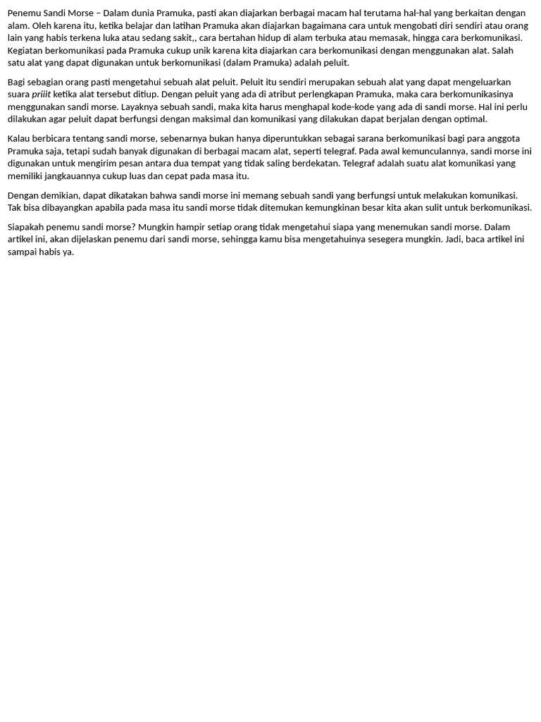 Penemu Sandi Morse | PDF