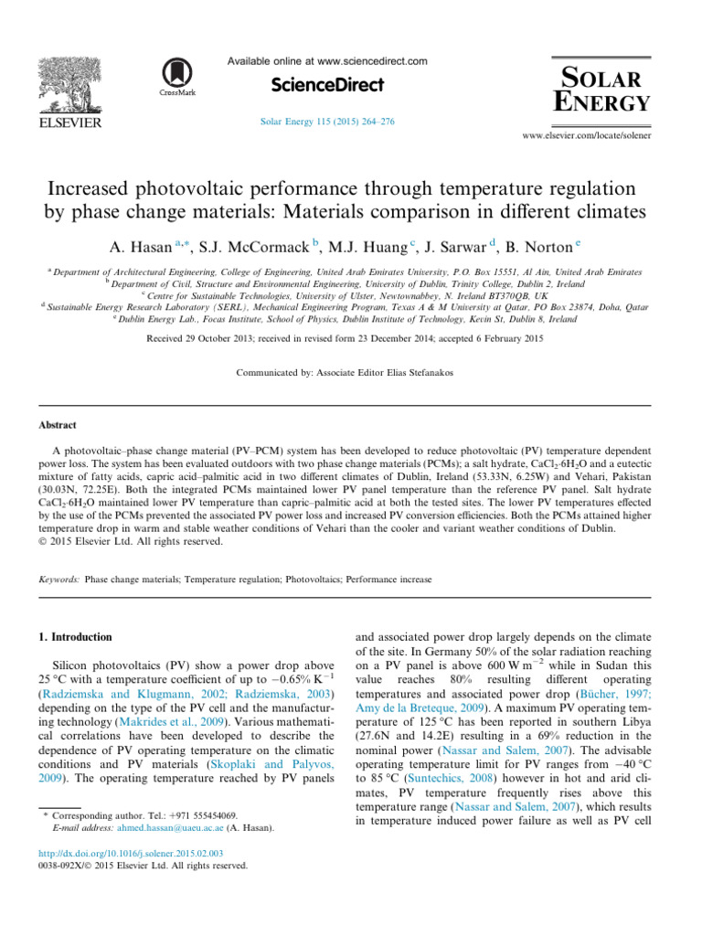 Accepted Paper | PDF | Heat Transfer | Photovoltaics