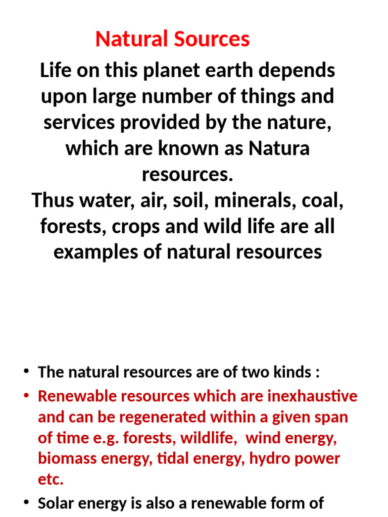 Understanding Natural Resources | PDF | Groundwater | Renewable Energy