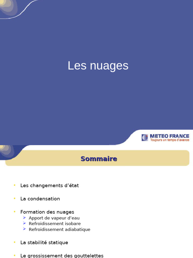 4a Nuages | PDF | Nuage | Condensation